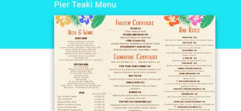 Pier Teaki Restaurant and Bar in St. Petersburg at the new pier