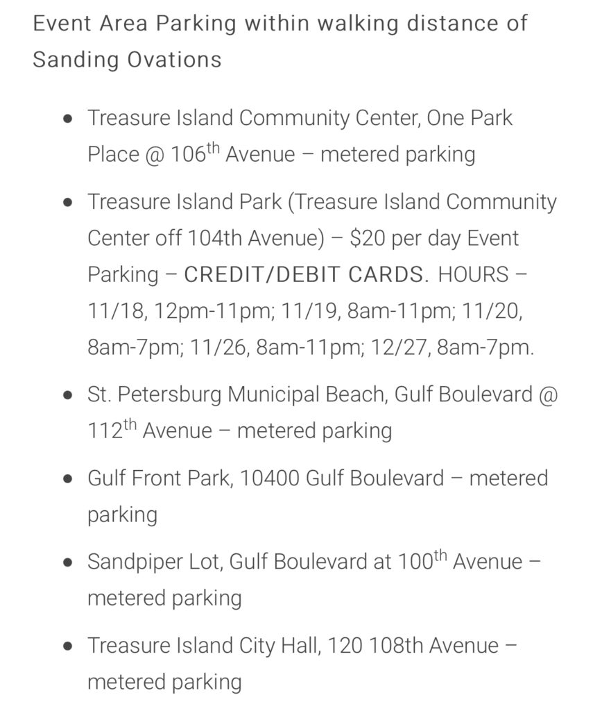 Treasure Island Sanding Ovations Sand Sculpture Castle Festival