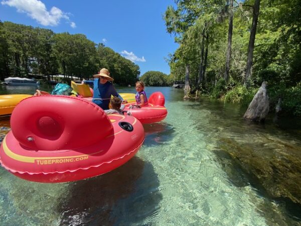 Tubing the Rainbow River is a refreshing activity for entire family